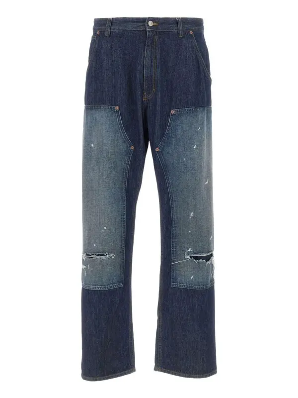 MAISON MARGIELA Straight-leg Paneled Jeans - Blue