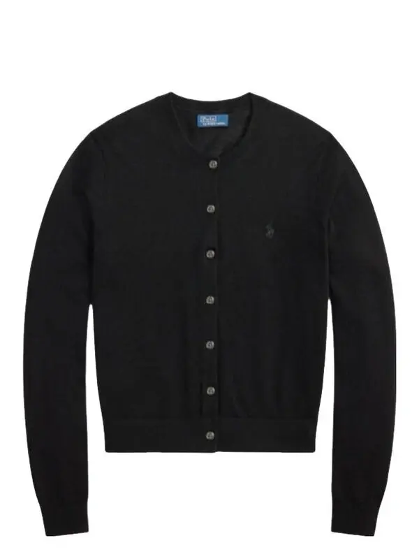 Polo Ralph Lauren Button-up Wool Cardigan - Black