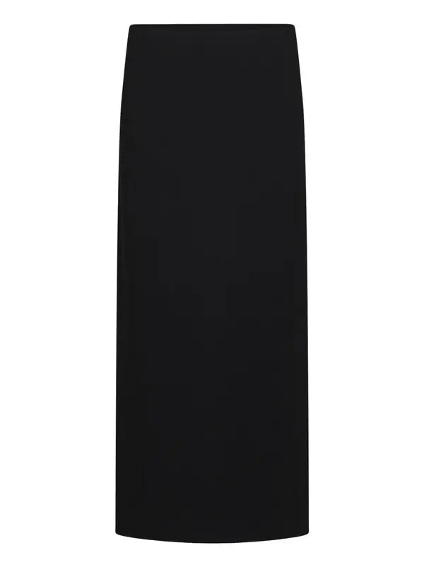 Khaite Back-slit Midi Skirt - Black