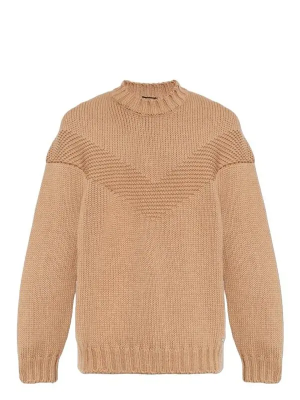 Dsquared2 Long Sleeve Textured Knit Sweater - Brown