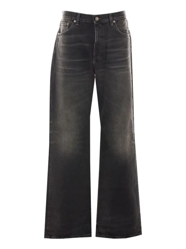 HAIKURE Faded Jeans With Classic Five Pockets - Black