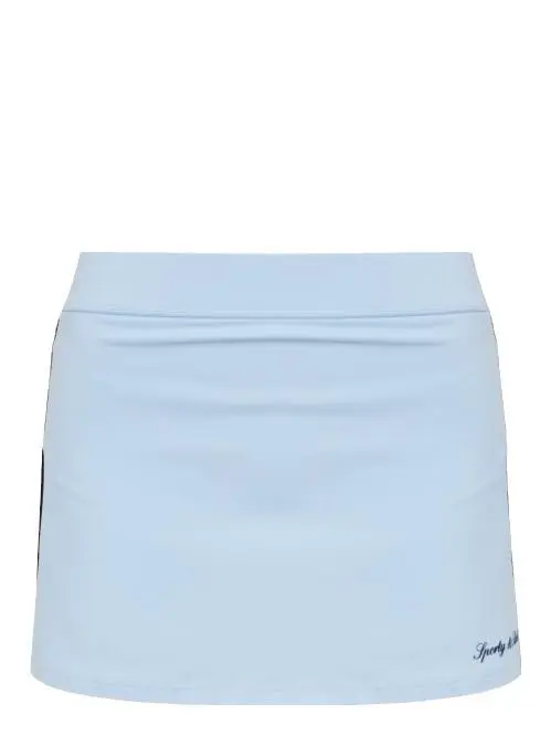 SPORTY  RICH Sporty & Rich Midi Skirt With Elasticated Waistband - Blue