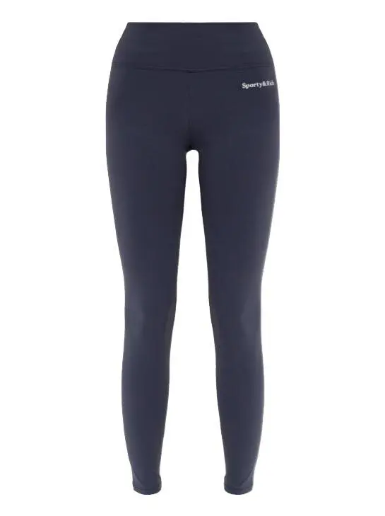 SPORTY  RICH Elastic Waist Leggings - Black