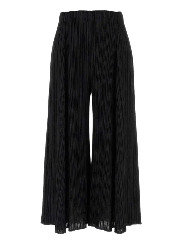 Issey Miyake Pleated Wide-leg Trousers - Black