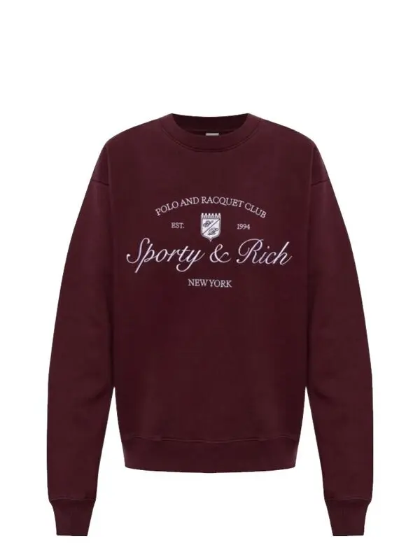 SPORTY  RICH Sporty & Rich Long-sleeved Sweatshirt - Brown