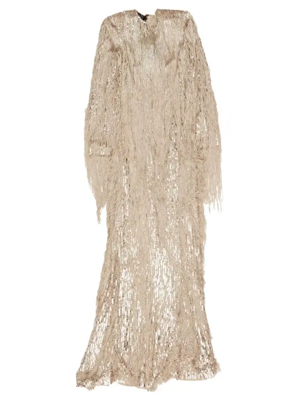 Gucci Round Neck Embellished Dress - No