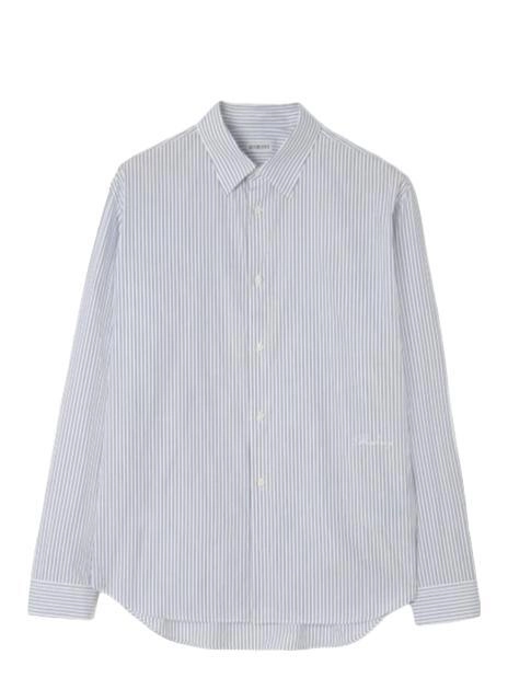 Burberry Relaxed Fit Striped Cotton Shirt - Blue/white