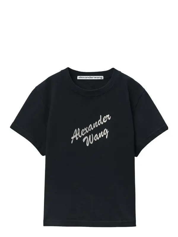Alexander Wang Logo-embellished Crewneck T-shirt - Black