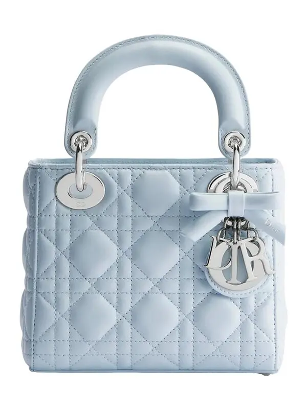 Dior Lady Mini Chain Bag - Gray