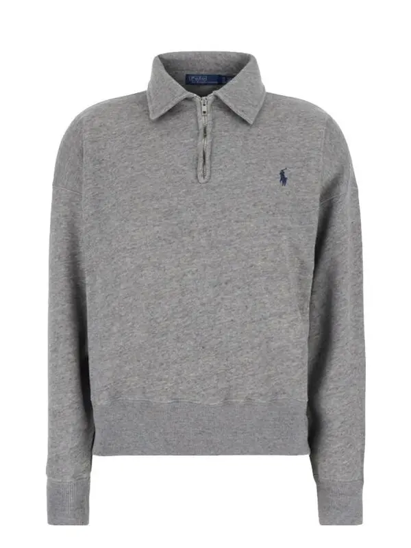 Polo Ralph Lauren Logo Contrast Sweatshirt - Grey