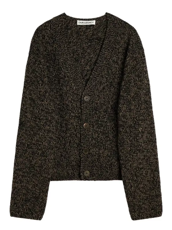 Our Legacy Academy V-neck Button Cardigan - Black
