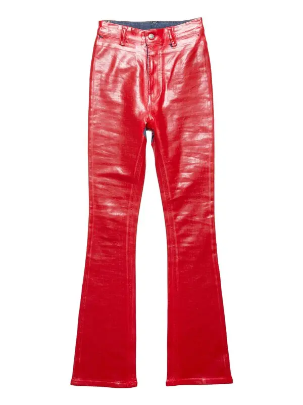Acne Studios Latex Fla Trousers - Red