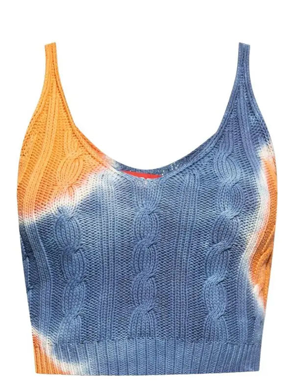 DIESEL® M-mila Cable-knit Crop Top - Blue