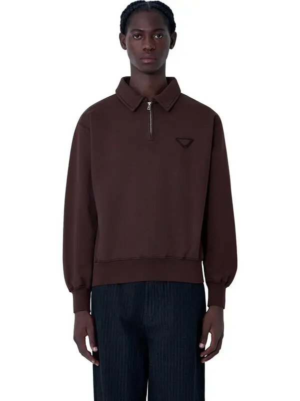 Prada Logo Motif Sweatshirt - Brown