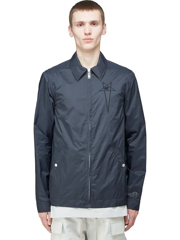 Rick Owens Worker Windbreaker Jacket - Black