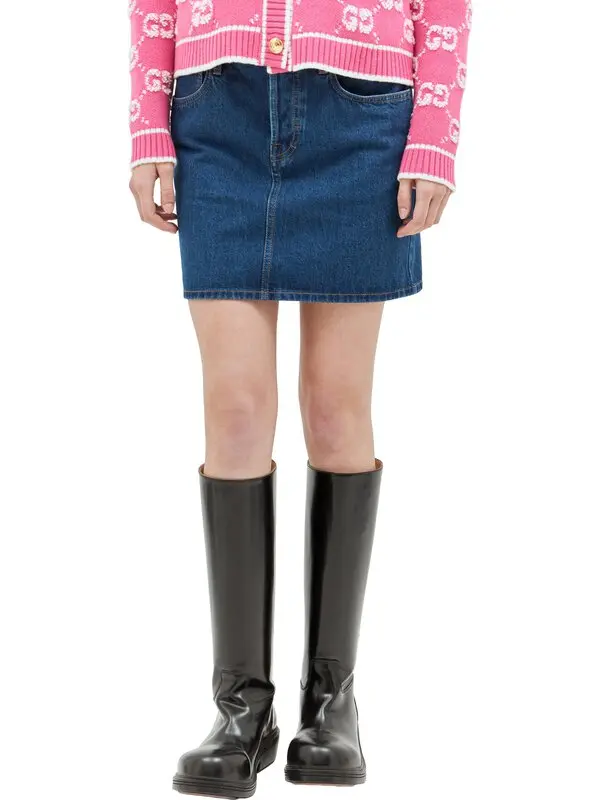 Gucci Denim Mini Skirt - Blue