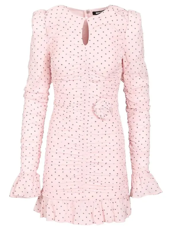 ROTATE BY BIRGER CHRISTENSEN Mini Dress With Floral Print And Ruffled Details - Multicolor