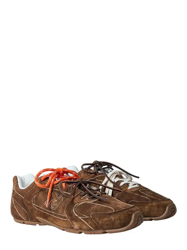 Miu Miu X New Balance 530 Suede Sneakers - Brown
