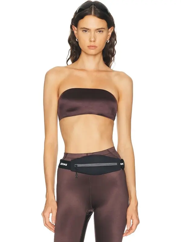 NIKESKIMS Shine Bandeau Bra In Chocolate - Phoenix