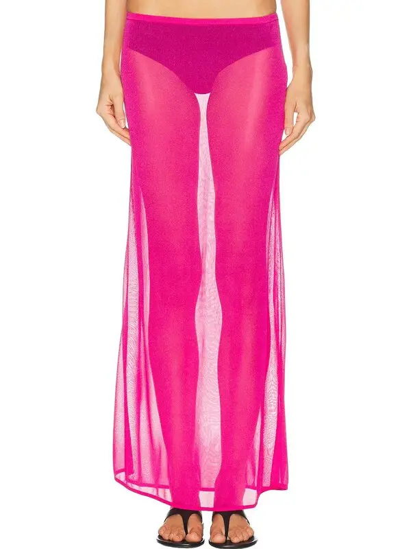 LESET Jack Midi Skirt - Amaranth