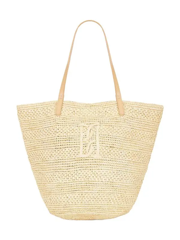 BY MALENE BIRGER Mirabelle Woven Raffia Handbag - Undyed