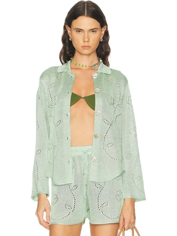 Calle Del Mar Ivy Long Sleeve Shirt - Eucalyptus