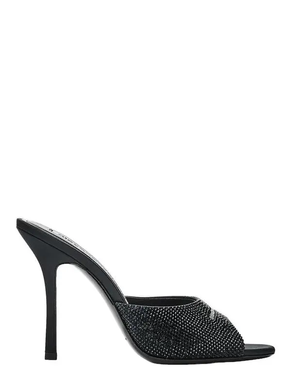 Alexander Wang Crystal Embellished Mule - Black/jet