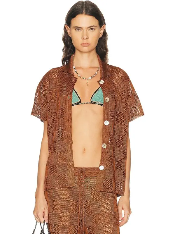 Calle Del Mar Short Sleeve Shirt - Suede