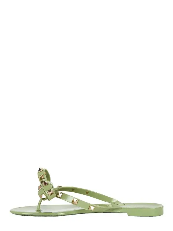 Valentino Garavani Rockstud Thong Sandal - Cleared Mint