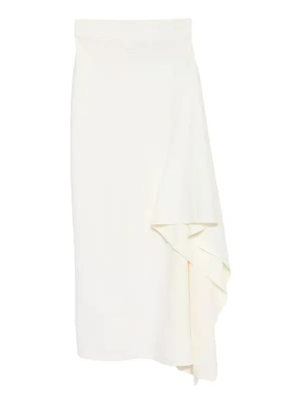 Coperni Zero Waste Draped Asymmetric Skirt - White