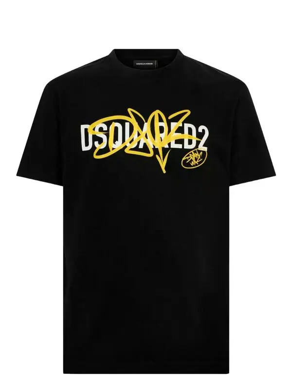 Dsquared2 Graffiti Cool-fit T-shirt - Black