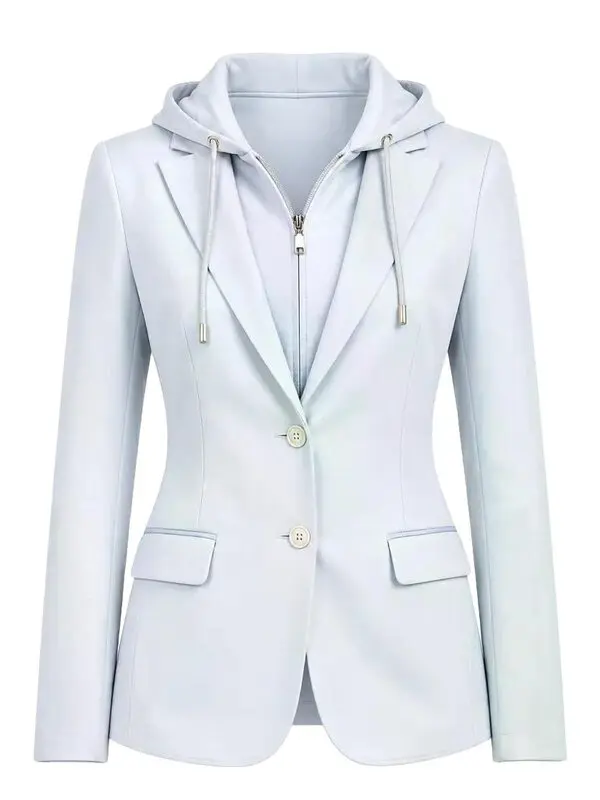 Eleventy Hooded Layered Blazer - Blue