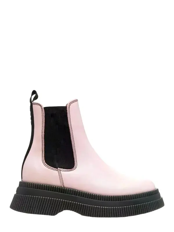 GANNI Elasticated Side-panel Boots - Pink