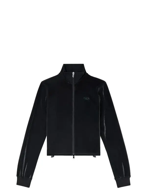 DIESEL® Slim Fit High Neck Zip-up Sweatshirt - Black