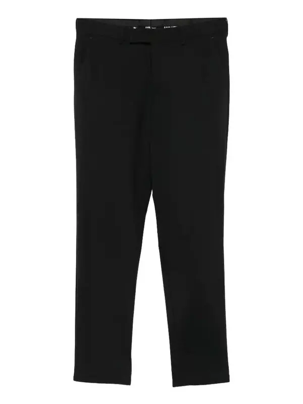 Karl Lagerfeld Logo-patch Tailored Trousers - Black