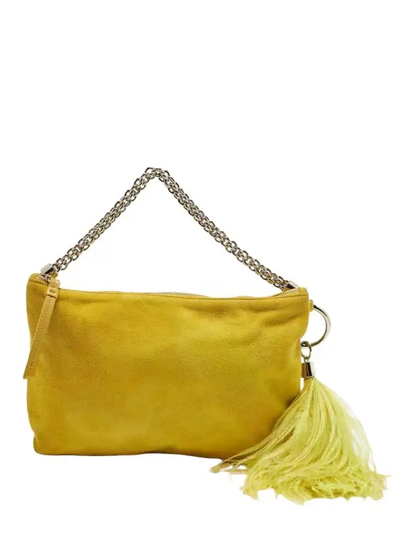 JIMMY CHOO Callie Suede Tote Bag - Yellow