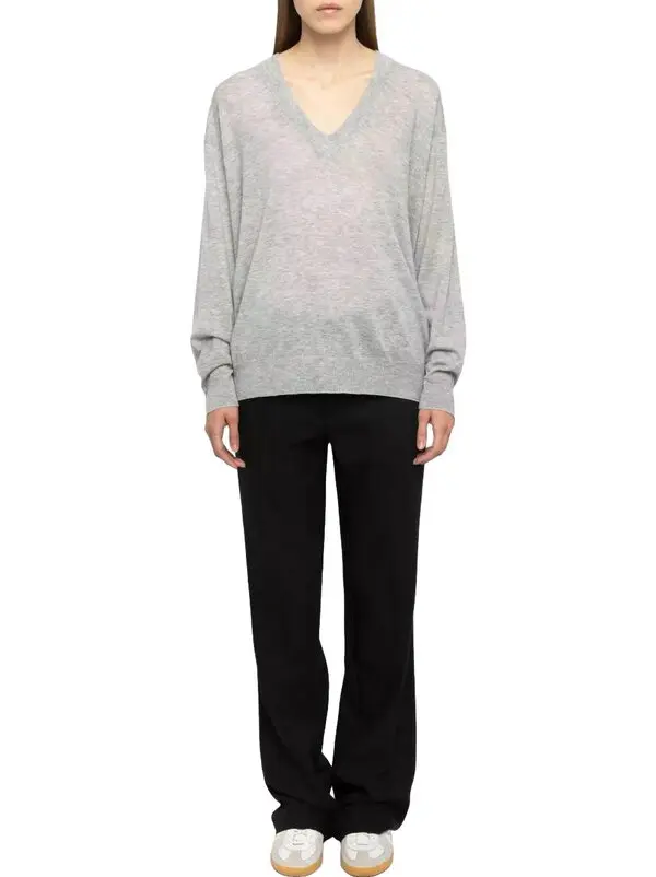 Zadig&Voltaire Swyny" Cashmere V-neck Jumper - Grey