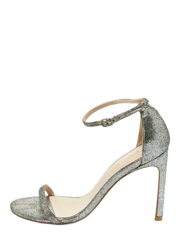 STUART WEITZMAN Nudistsong Ankle-strap Sandals - Silver