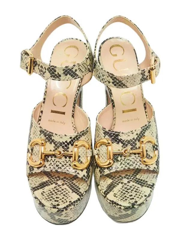Gucci Horsebit Platform Sandals - Neutrals