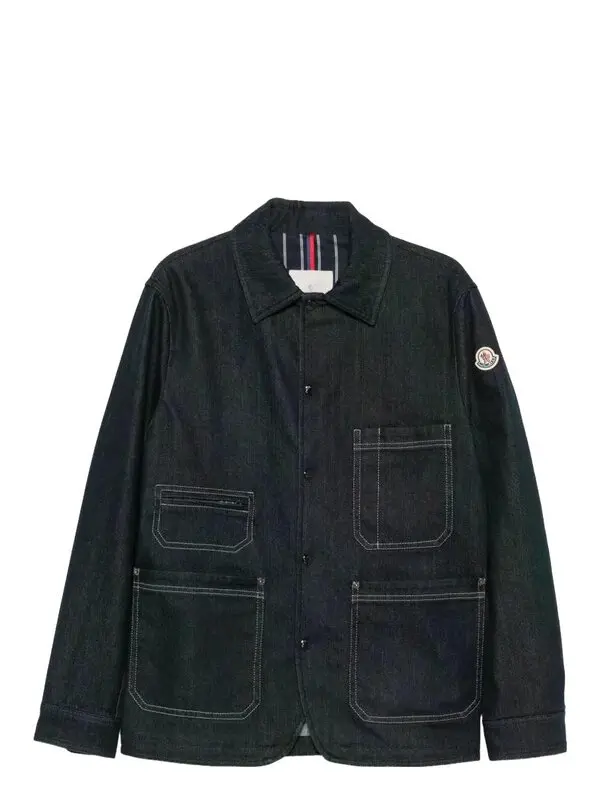 Moncler Patch-pocket Denim Jacket - Blue