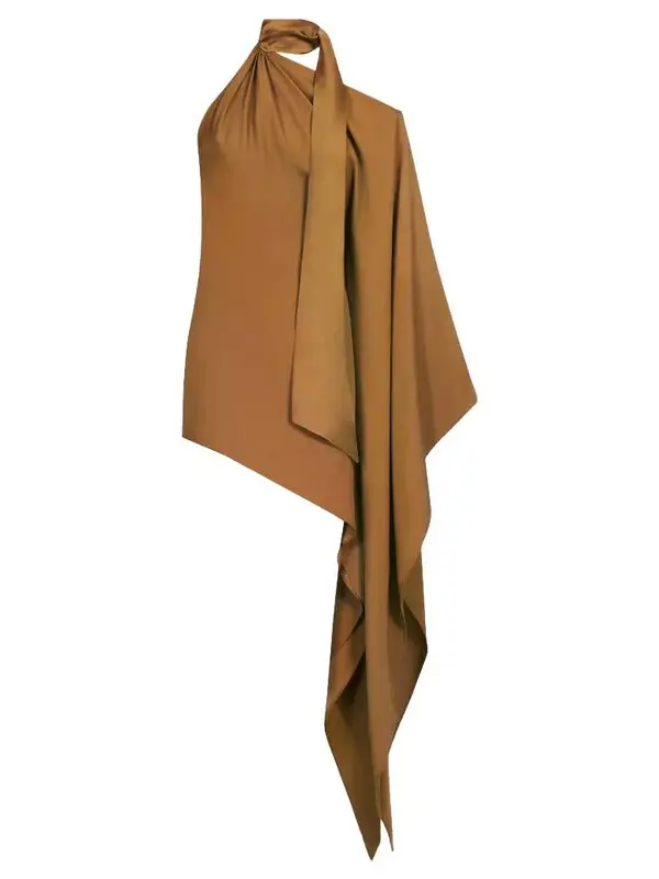 TALLER MARMO Asymmetric Mini Dress - Brown