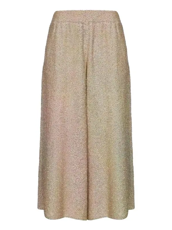 Brunello Cucinelli Sequin-embroidered Wide-leg Trousers - Neutrals