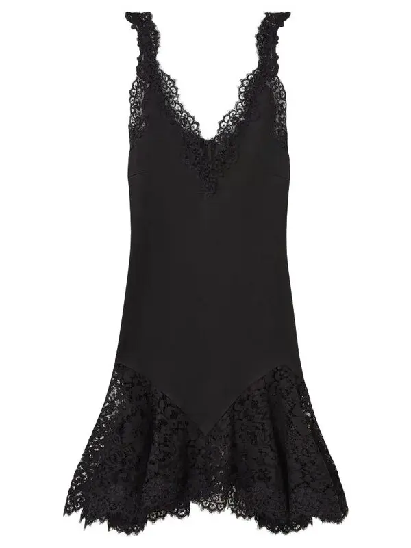 Stella McCartney Sleeveless Lace-trimmed Dress - Black