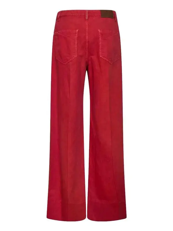 Brunello Cucinelli Monili Embroidered Flare Jeans - Red