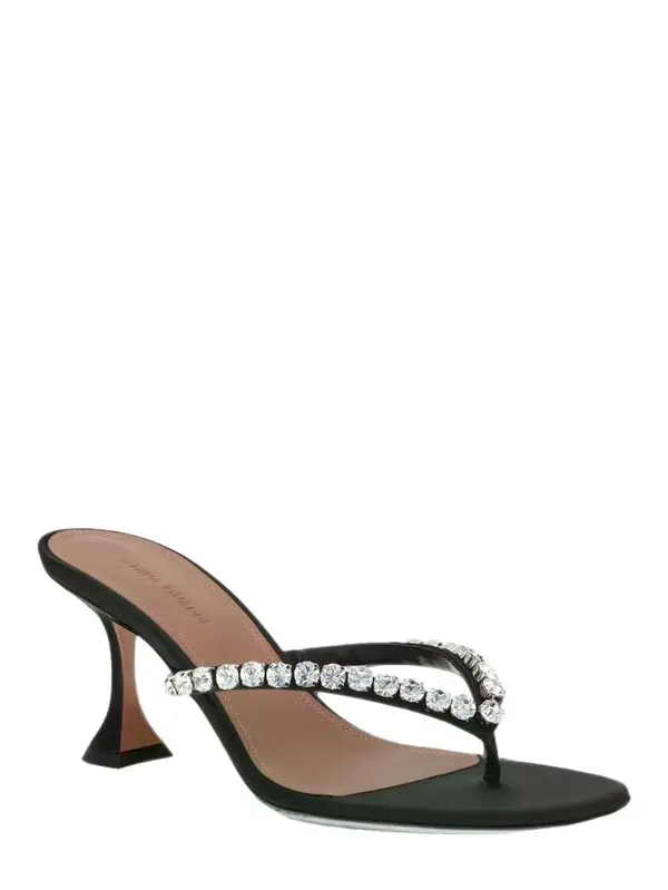 Amina Muaddi Gigi Crystal-embellished Sandals - Black