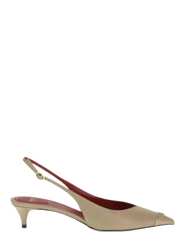 Valentino Garavani Vlogo Heartip Slingback Pumps - Neutrals