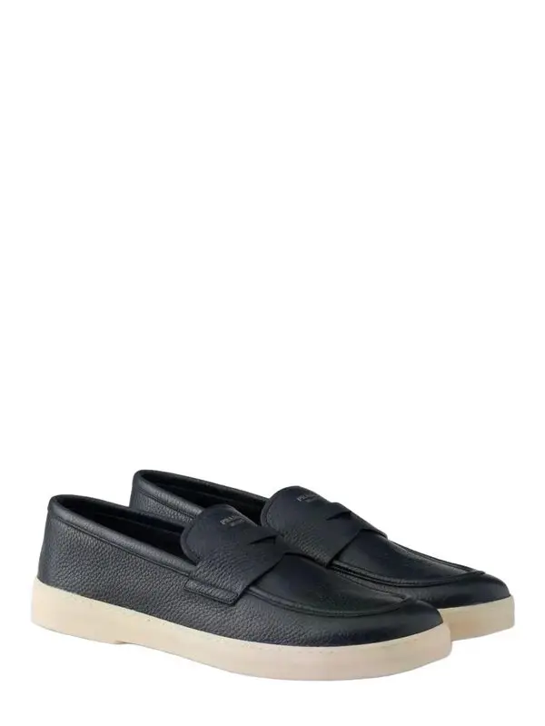 Prada Leather Loafers - Blue