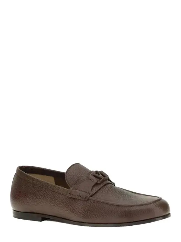 Valentino Garavani Vlogo Signature Leather Loafers - Brown