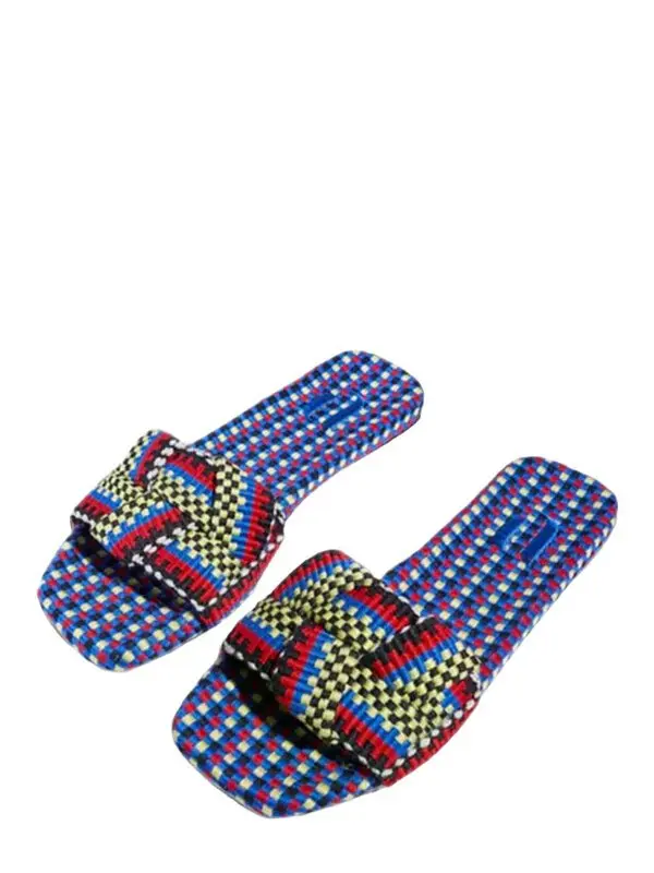 AMAMBAIH Martina Woven Mules - Blue