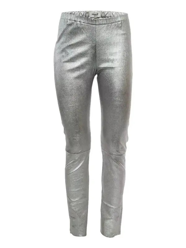Zadig&Voltaire Deluxe Leather Trousers - Silver